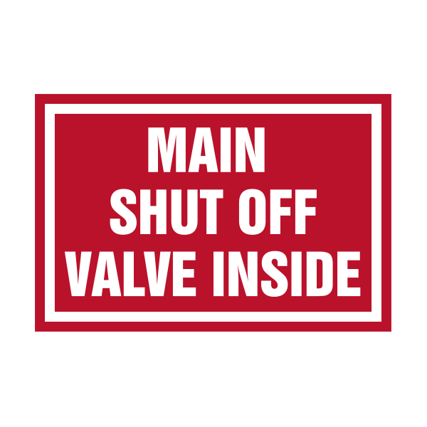 Main Shut Off Decal Seventy Seven Signs Ltd 